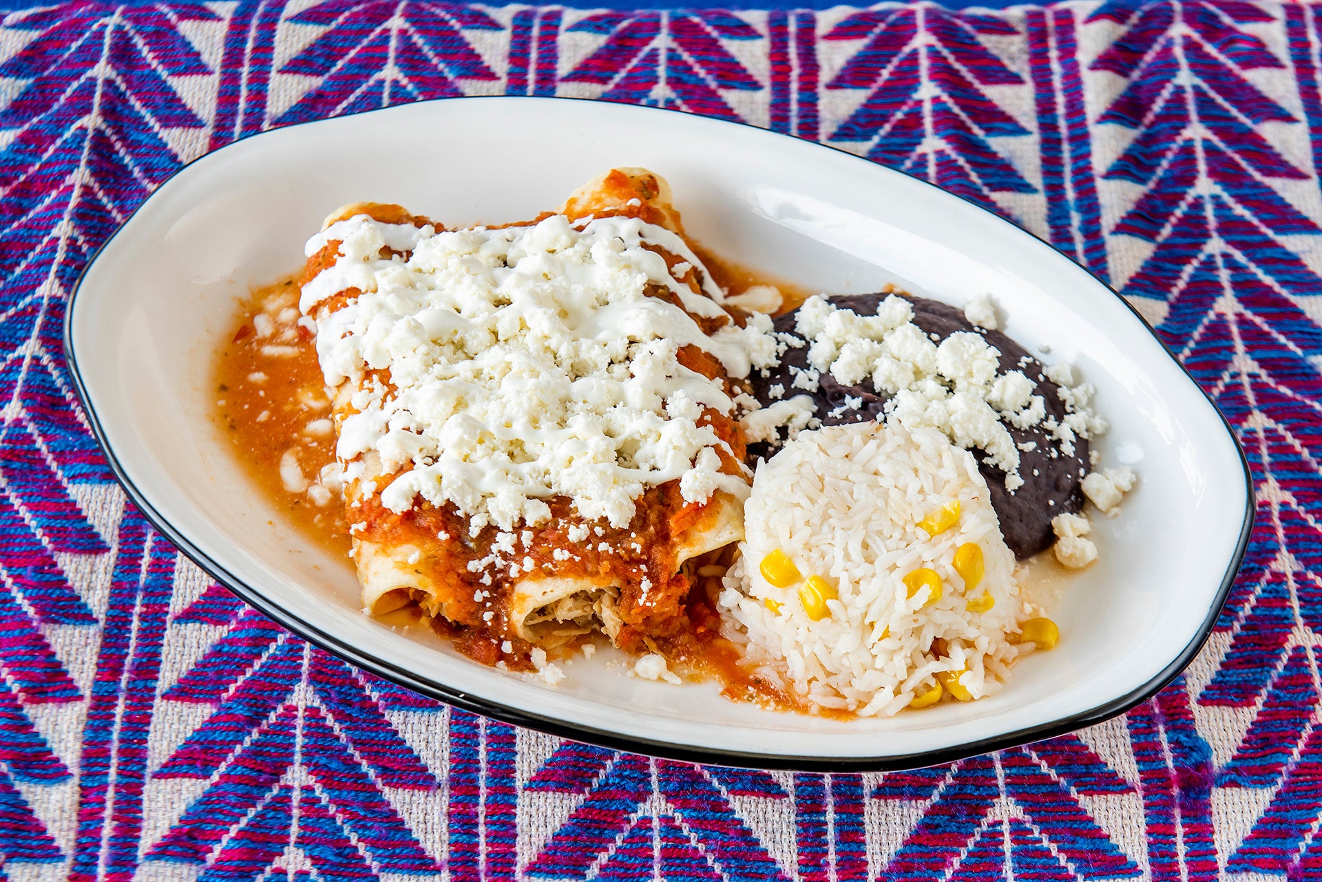 enchiladas rojas, mexican food | Tita's Mexican Restaurant